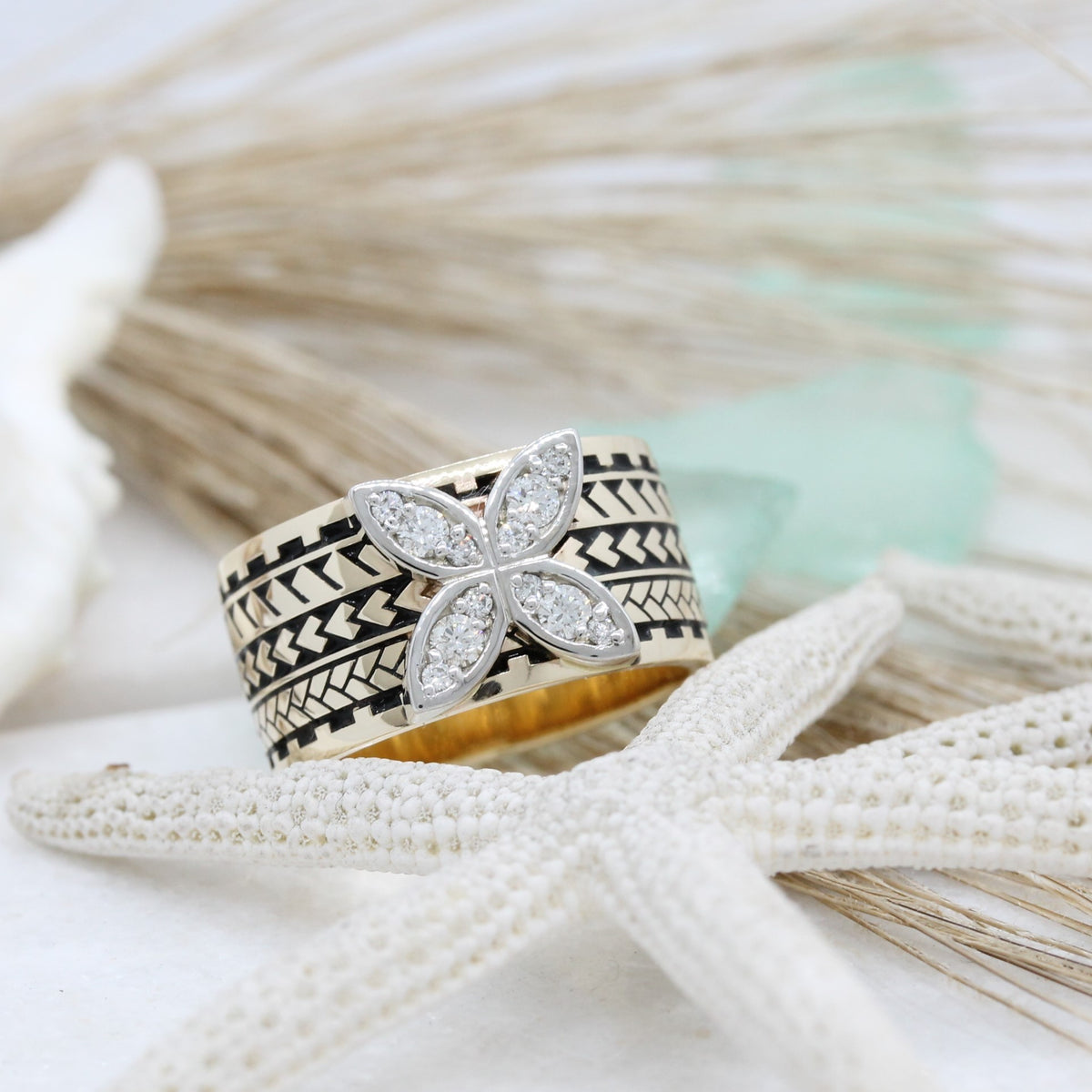 NC37395-1L - Ladies Diamond Tattoo ring – nesiancreations